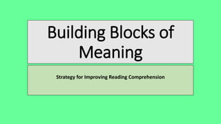 Building blocks of meaning | PPT