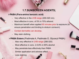 Building blocks of sunscreen,shampoos and cold cream | PPTX