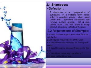 Building blocks of sunscreen,shampoos and cold cream | PPTX