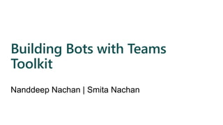 Building Bots with Teams Toolkit | PPT