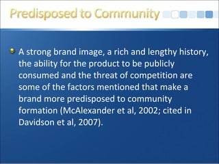 Building Brand Communities | PPT