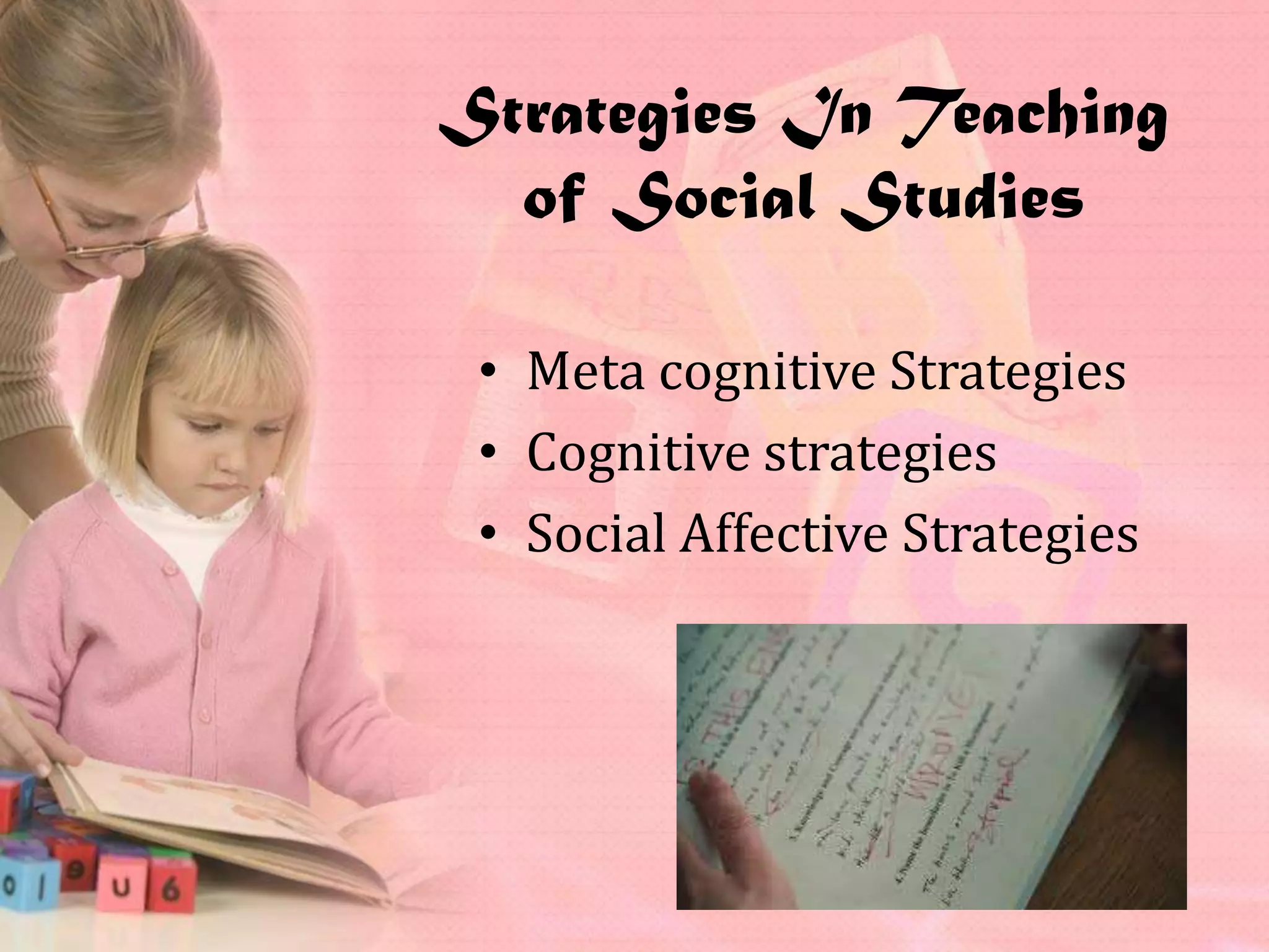 principles/approaches/strategies of teaching/learning social studies ...