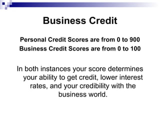 Building Business Credit | PPT