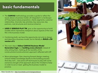 Building business models with Lego Serious Play and CANVAS | PDF