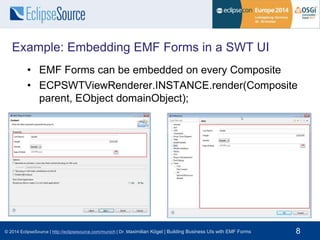 Building Business UIs with EMF Forms (ECE2014) | PPT