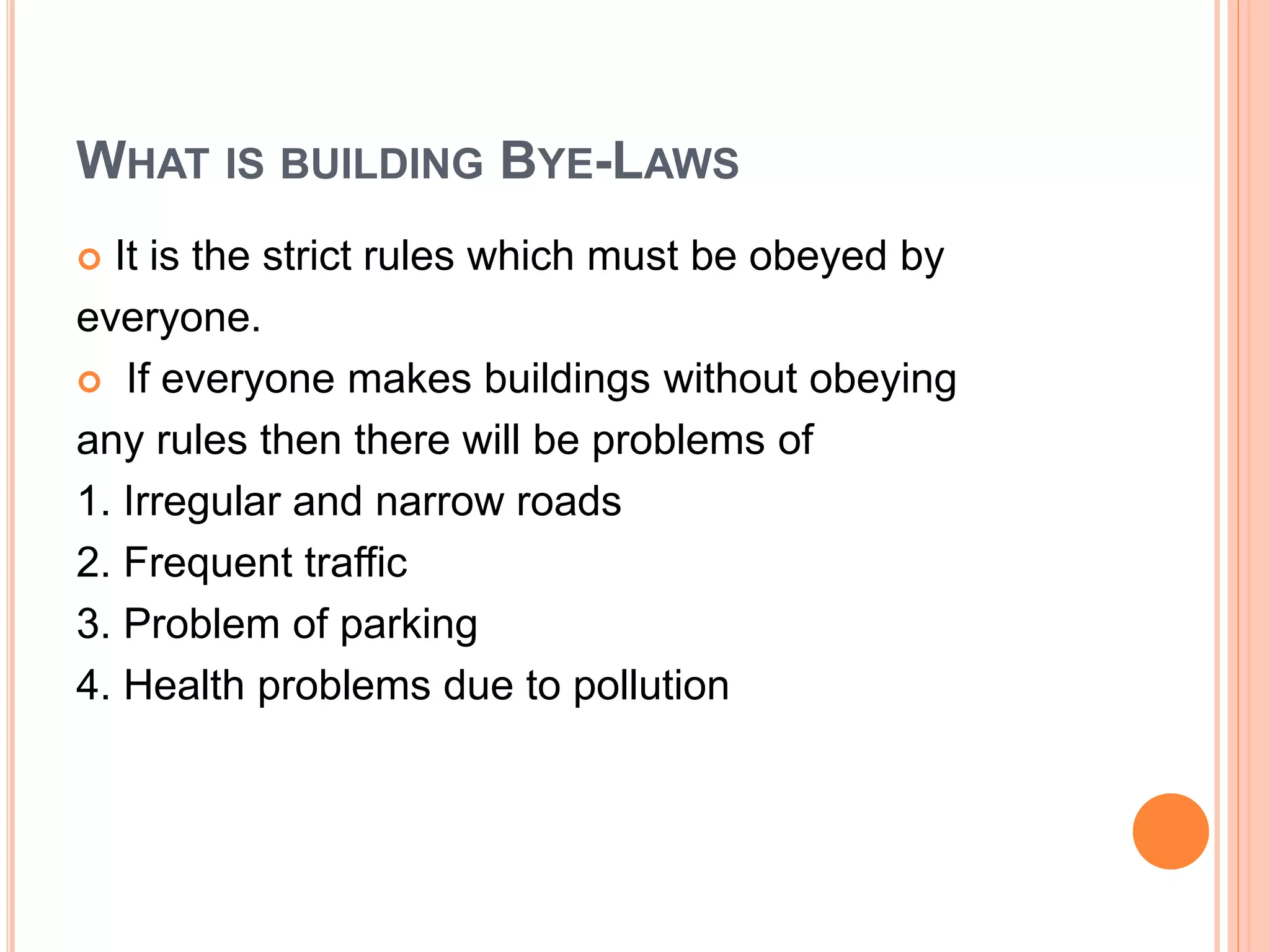 Building bye laws | PPTX