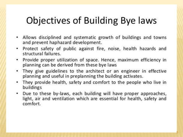 Building bye laws | PPTX