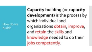 Building Capacity - Practical Steps to Develop Capacity | PPT
