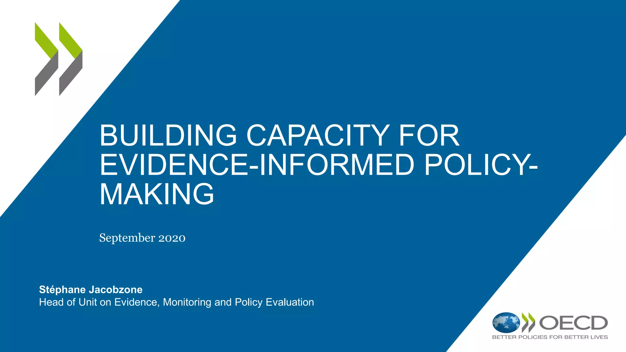 Building Capacity for Evidence-Informed Policy-Making Lessons from ...