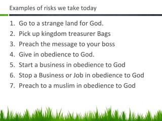 Building Capacity - Developing Risk Taking Ability | PPT | Christianity ...