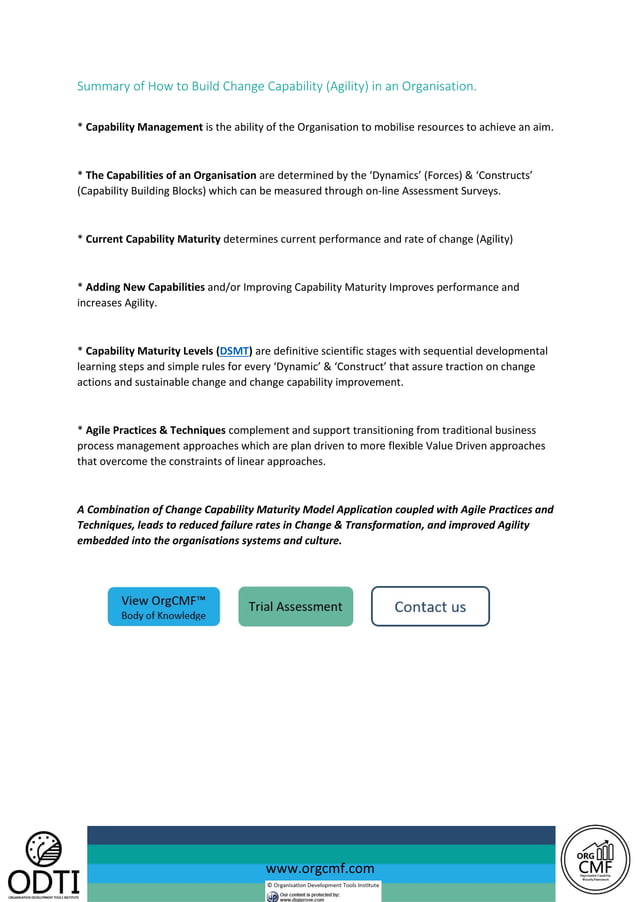 How to build Change Capability - Agility | PDF | Computer Software and Applications | Computing