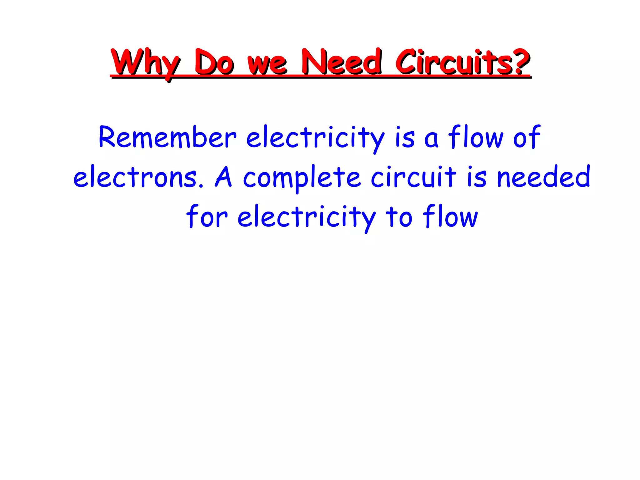 BUILDING ELECTRICAL CIRCUITS | PPT