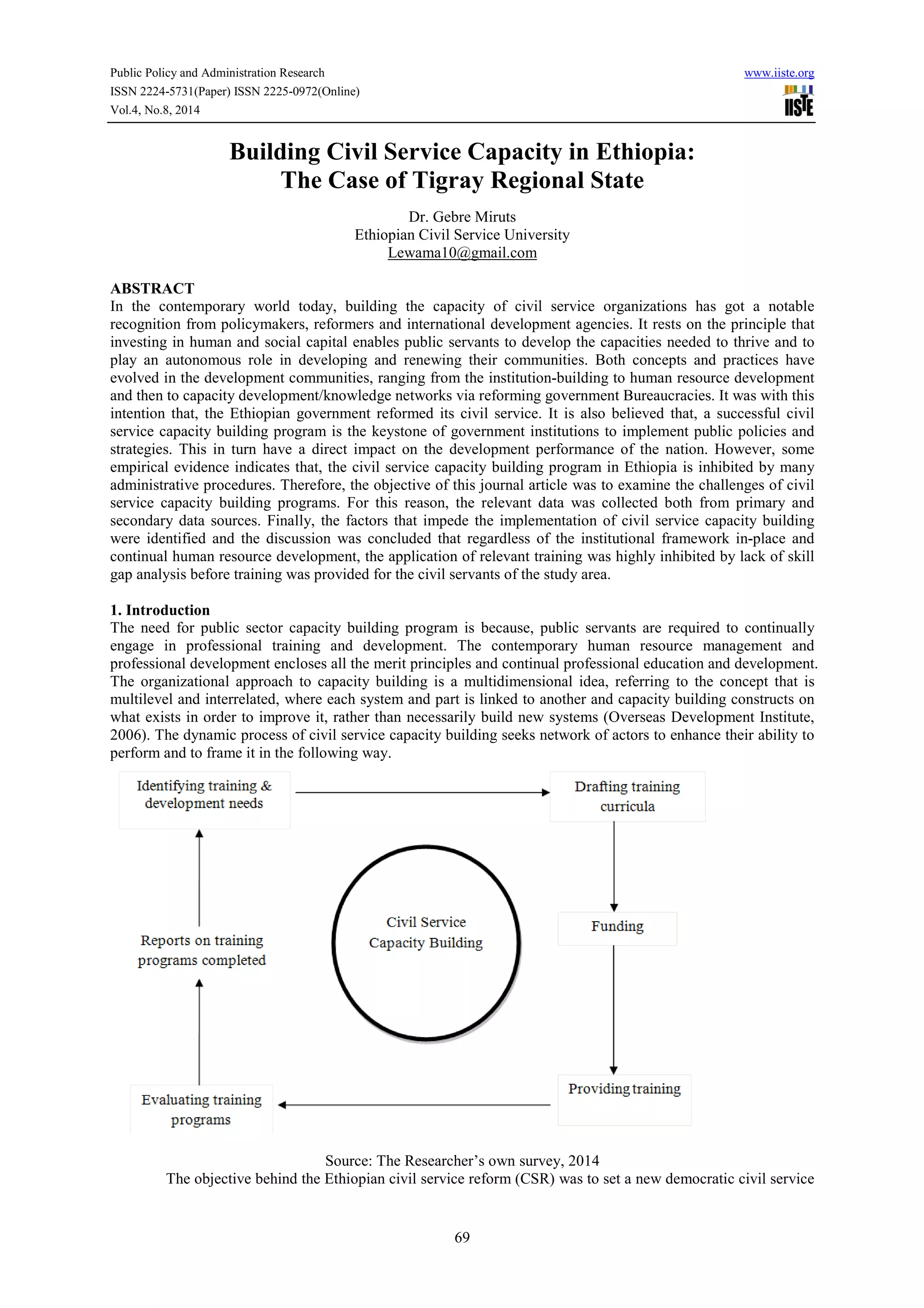 Building civil service capacity in ethiopia | PDF