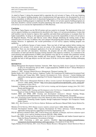 Building civil service capacity in ethiopia | PDF