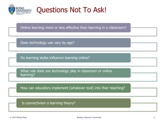 Building Classroom Community | PPTX
