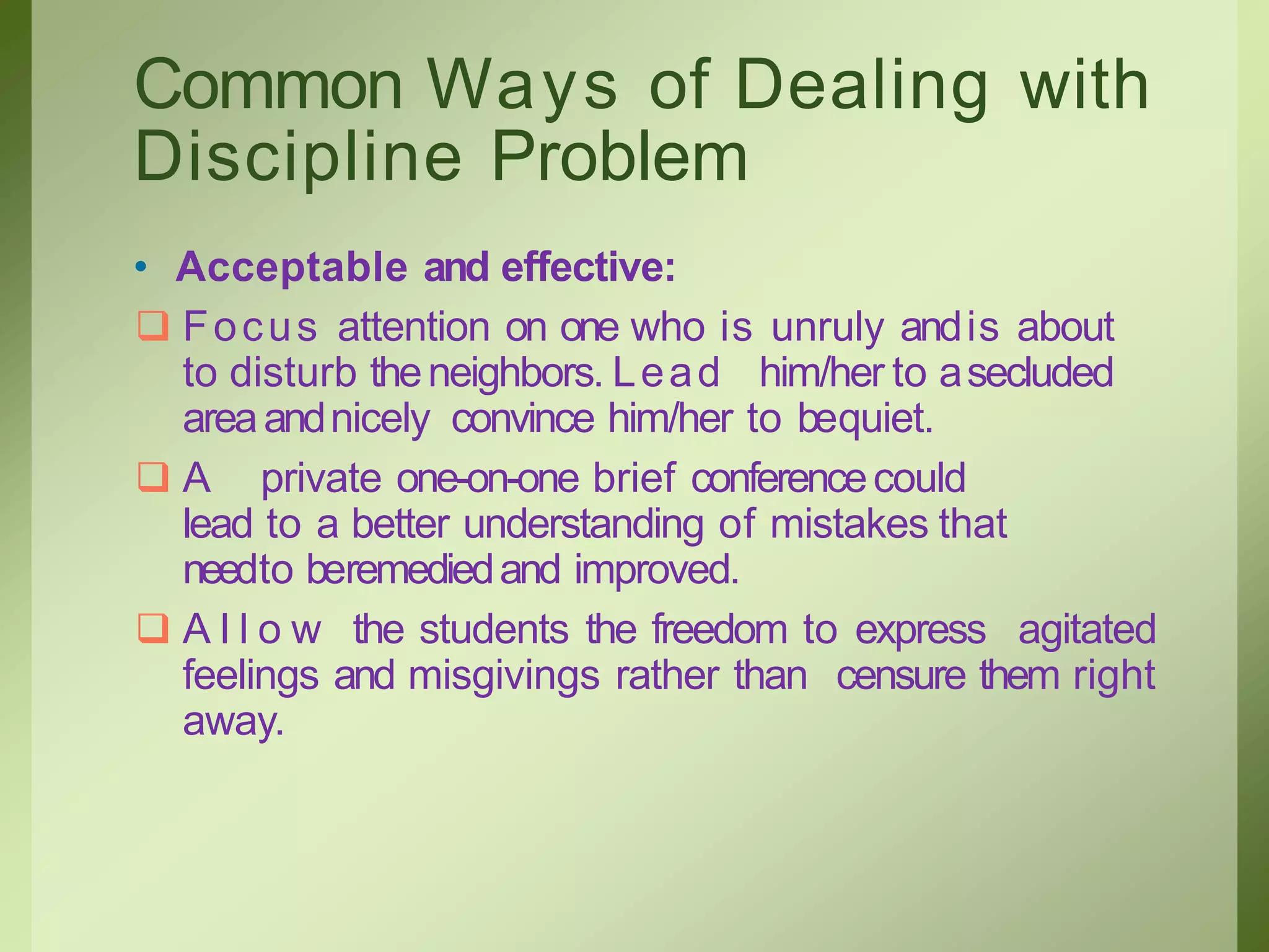 Building classroom discipline | PPTX