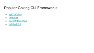 Building CLI Applications with Golang | PPTX