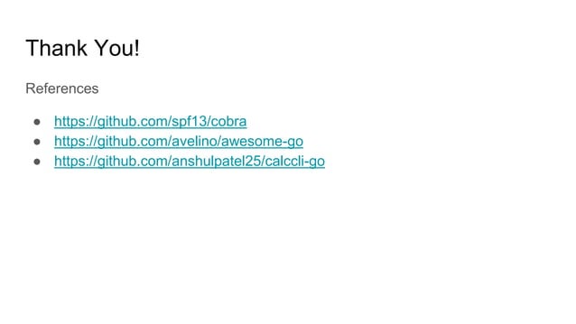 Building CLI Applications with Golang | PPTX