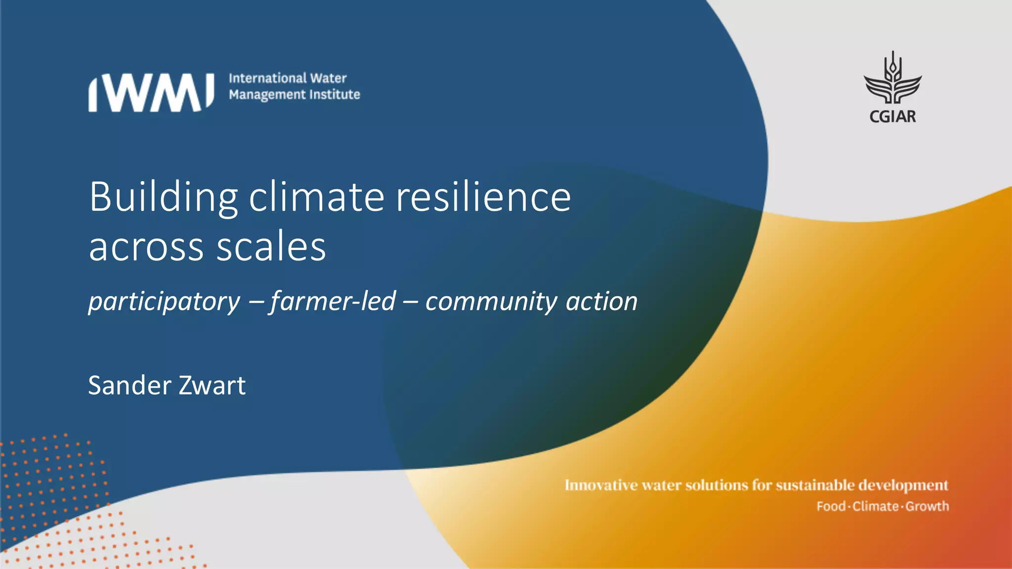 Building climate resilience across scales | PDF
