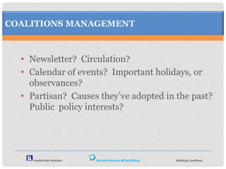 Building coalitions | PDF