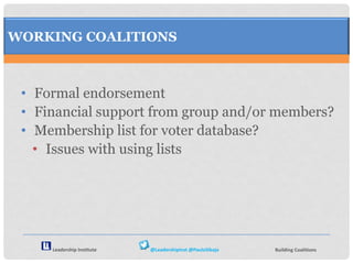 Building coalitions | PDF