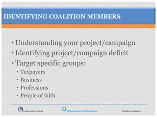 Building coalitions | PDF