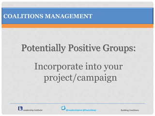 Building coalitions | PDF