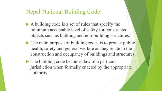 Nepal National Building Code: Need, Formulation and Implementation Strategy | PPTX ...