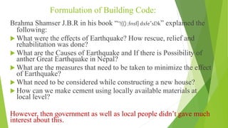 Nepal National Building Code: Need, Formulation and Implementation ...