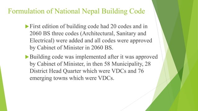 Nepal National Building Code: Need, Formulation and Implementation Strategy | PPTX ...