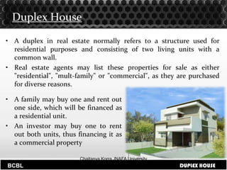 Building codes and byelaws for duplex house | PPTX