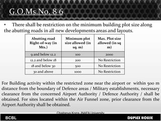 Building codes and byelaws for duplex house | PPTX