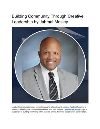 Building Community Through Creative Leadership | PDF