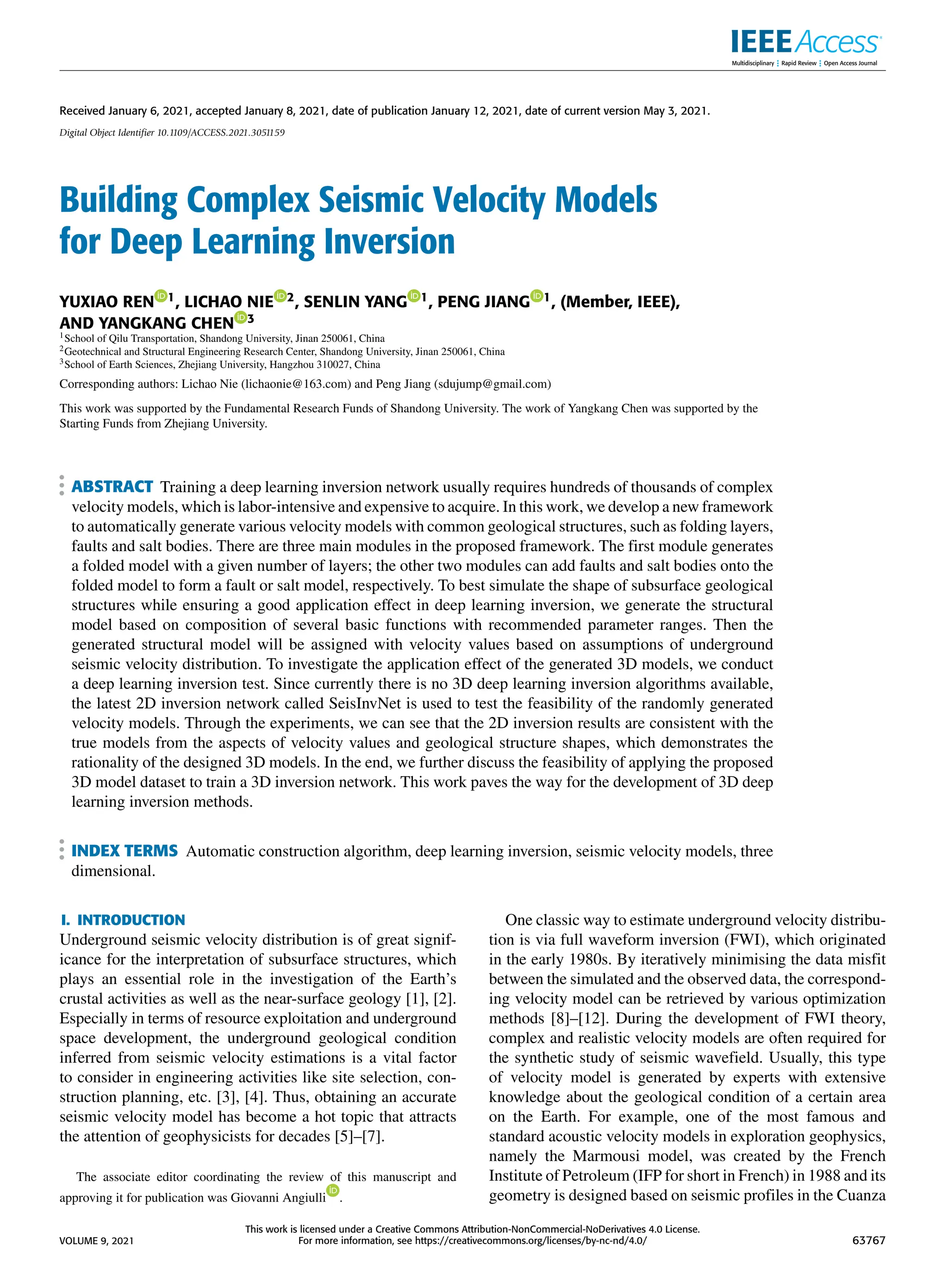 Building Complex Seismic Velocity Models For Deep Learning Inversion Pdf