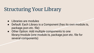 Building Angular Component Libraries | PPT
