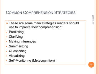 Building comprehension strategies | PPT