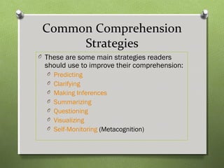 Building comprehension strategies with students | PPT