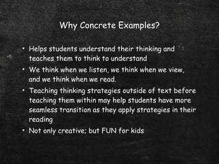 Building Comprehension through Concrete Examples by Erin Case & Sarah ...