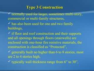Type 3 Construction Walls