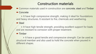 BUILDING CONSTRUCTION for civil engineering | PPTX