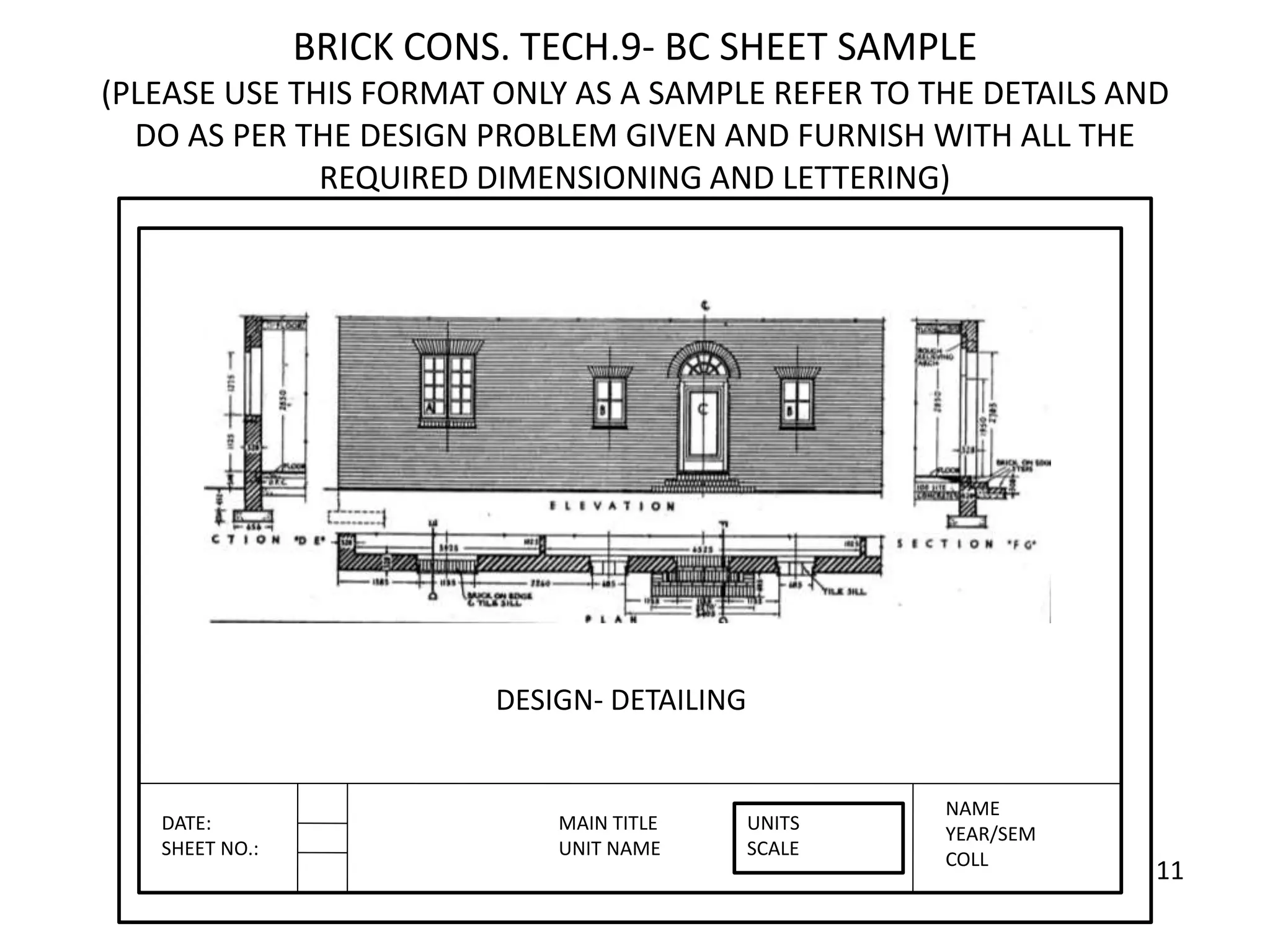 Brick Construction techniques | PPTX