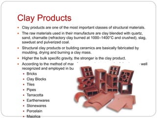 Construction Techniques using clay products | PPTX