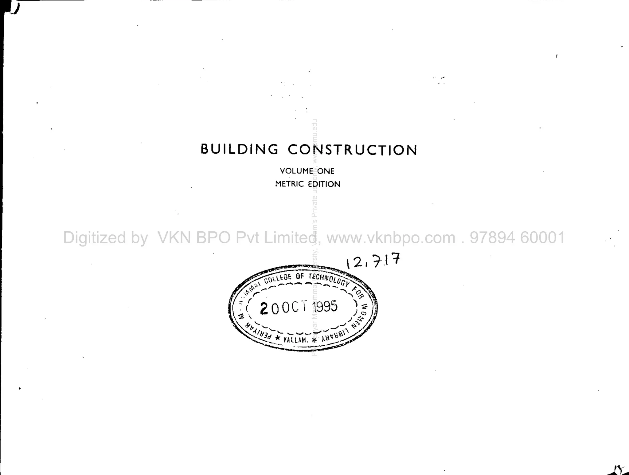 Building construction vol-1 | PDF