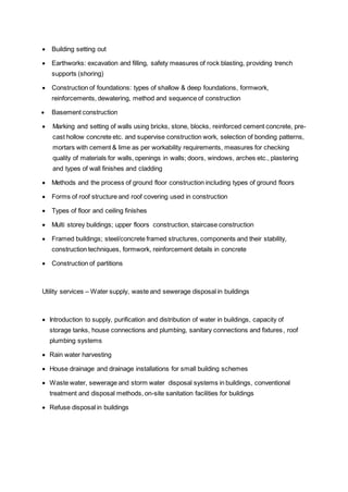 NCIT civil Syllabus 2013-2014 | PDF