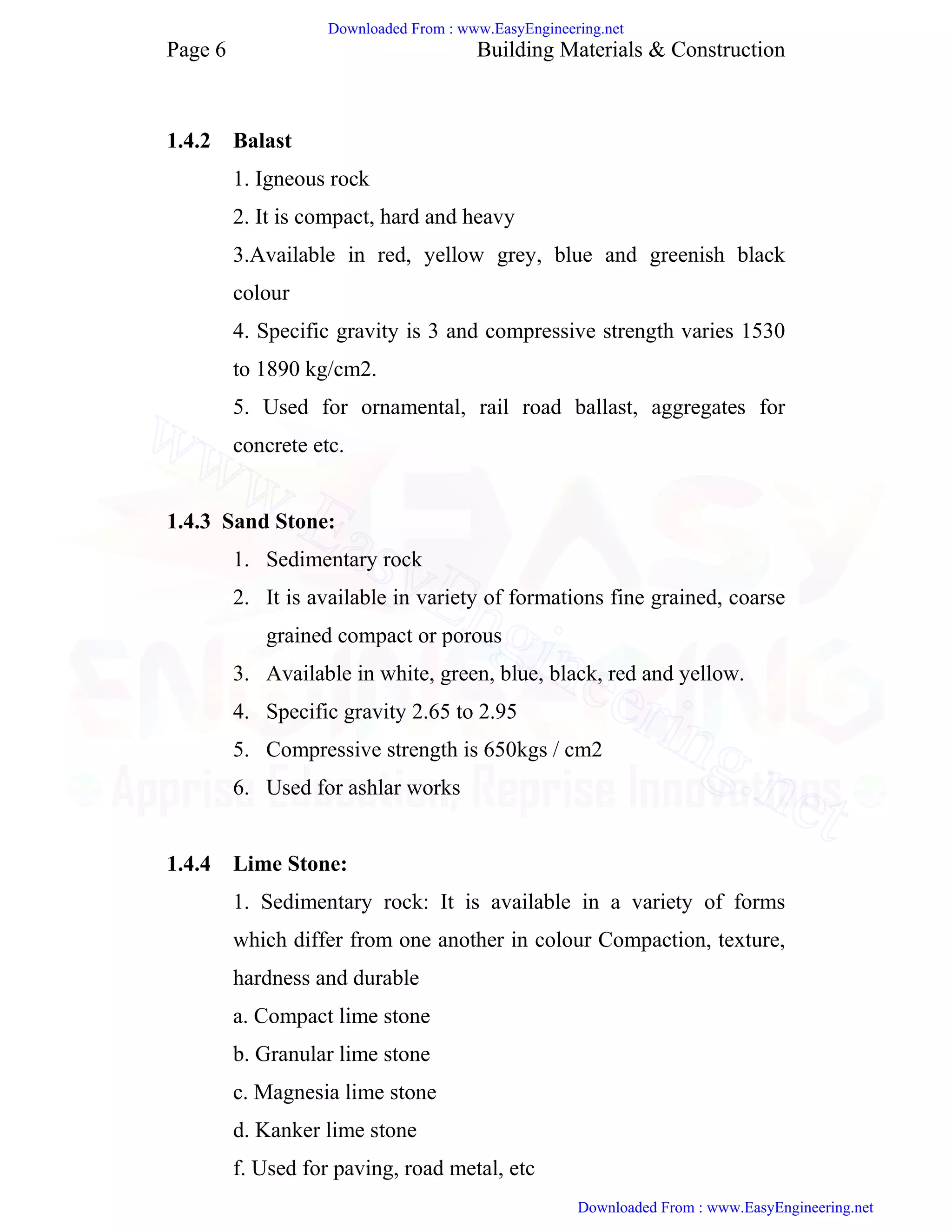 Building construction and materials notes | PDF