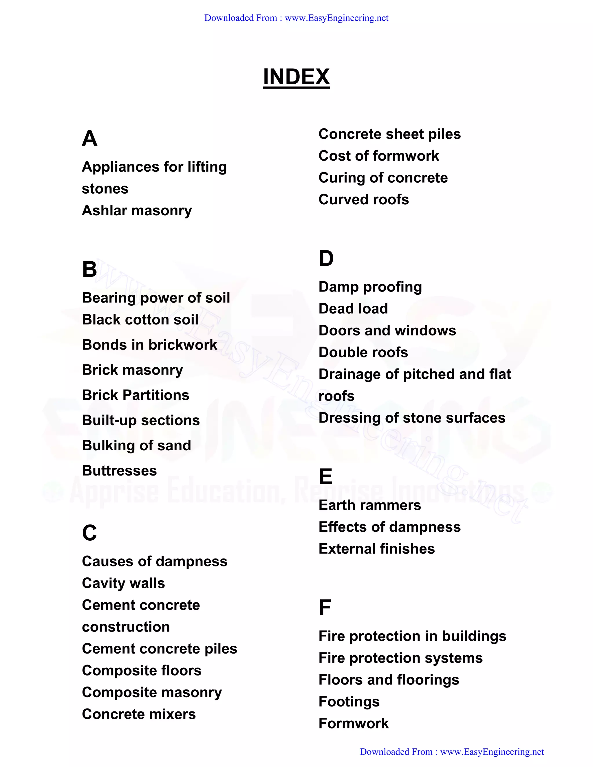 Building construction and materials notes | PDF