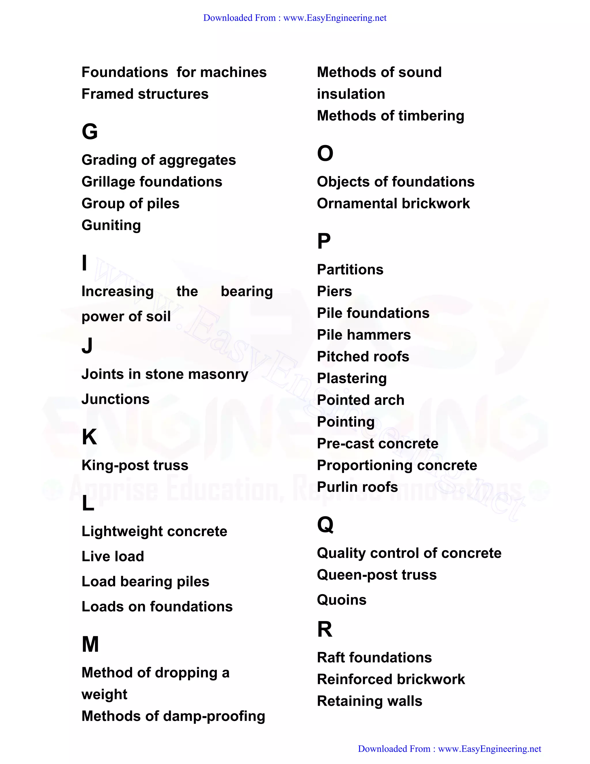 Building construction and materials notes | PDF | Civil Engineering ...