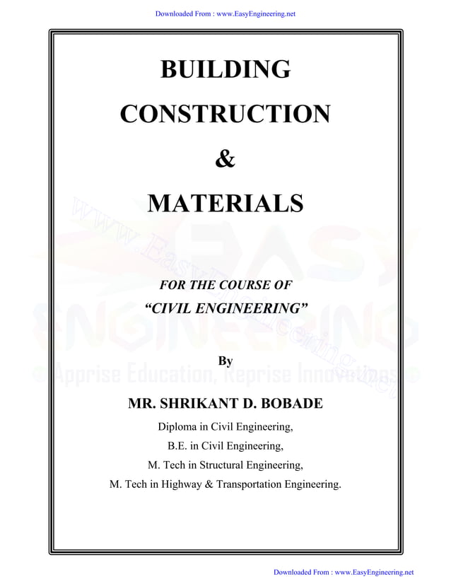 Building construction and materials notes | PDF | Civil Engineering ...