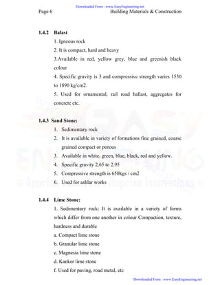 Building construction and materials notes | PDF