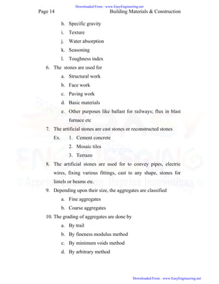 Building construction and materials notes | PDF